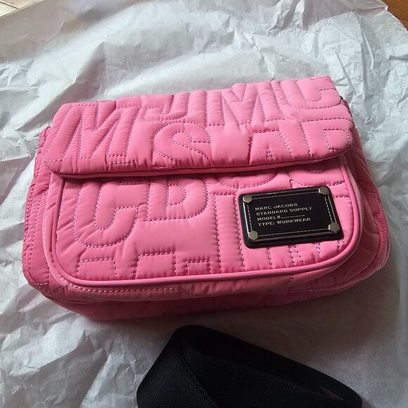 Marc Jacobs | Bags | Marc Jacobs Nylon Jumbled Logo Messenger | Poshmark
